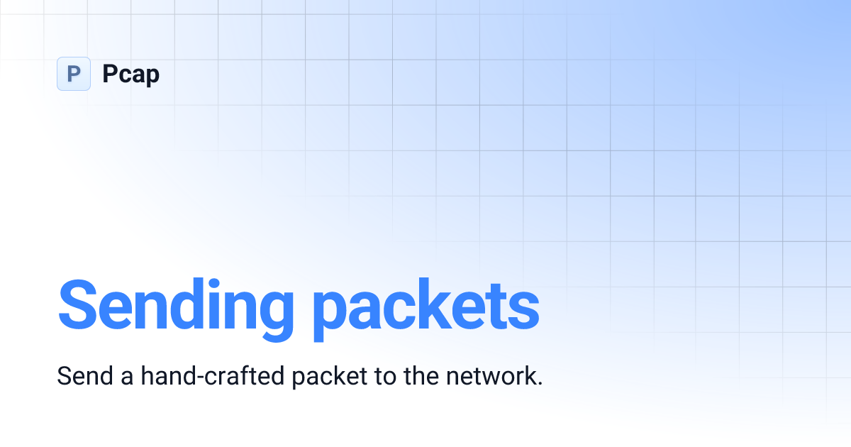 Sending packets | Pcap